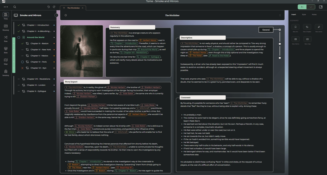 Tome • Storytelling Dashboard for Roleplaying